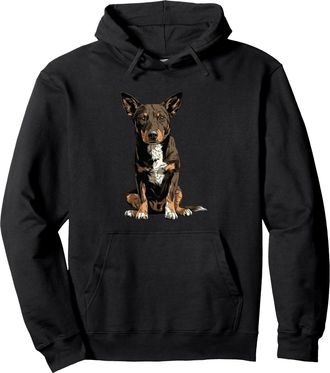 Whyitsme Design Australischer Kelpie-Hund Illustration Pullover Hoodie