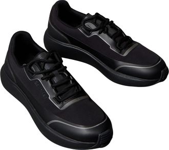 Calvin Klein Herren City Runner Laceup Tech Mix Hm0Hm02045 Low Top, Black (Black/Coal/Gunmetal), 45 EU