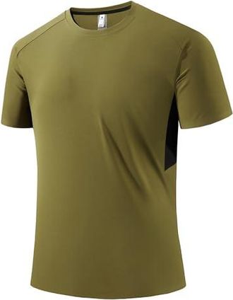 Generic T-shirt &agrave; col rond pour homme - L&eacute;ger et d&eacute;contract&eacute; - Couleur unie - Respirant - S&eacute;chage rapide - Classique - Manches courtes - Pour l&eacute;t&eacute; et la plage