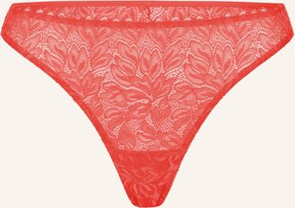erlich textil Erlich Textil Sleek Lace Plunge Bh Aus In Deutschland Hergestellter Spitze, Dreamy Lace String Tanga Aus Nachhaltiger Spitze - Atmungsaktiv orange