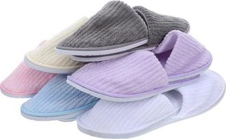 Valiclud 6 Paires De Pantoufles Pour Hôtel Maison Spa Femmes Lavables Pour Invités Hôtel Intérieur Velours