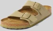 Birkenstock Slides aus Leder mit Dornschließe Modell Arizona