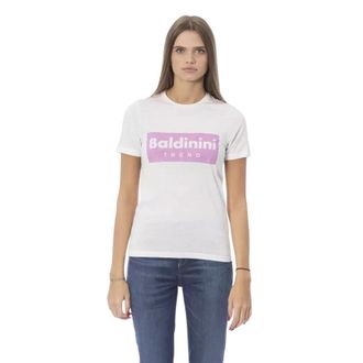 Baldinini Kurzarm-Rundhals-T-Shirt - - Tops - Damen - Wei&szlig; - L