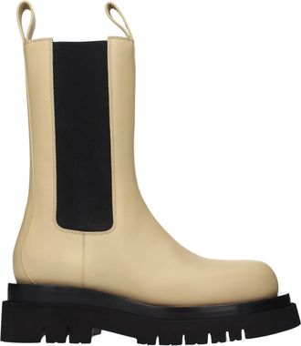 Bottega Veneta Bottines Lug Femmes Cuir beige/canne &agrave; sucre