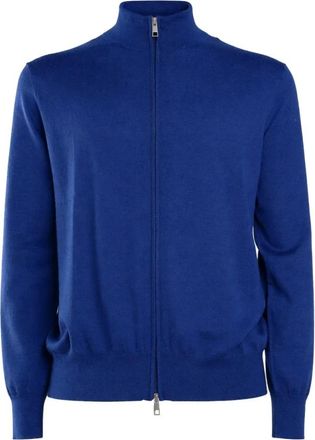 Bagutta Homme, Pulls, Bleu, Taille: XL Cardigan en Cachemire Jauge 16