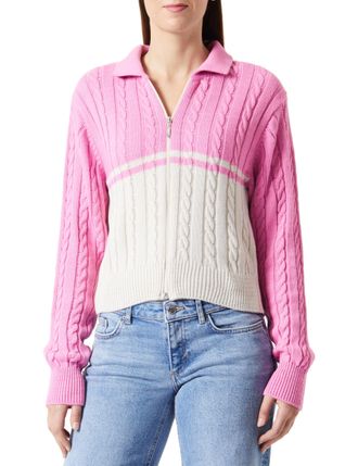 Trendyol Trendyol Damen Farbblock Lange Ärmel Regulär Strickjacke