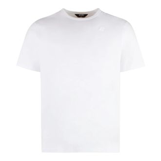 K-Way Adame Baumwoll-T-Shirt mit Rundhalsausschnitt - - Tops - Herren - Wei&szlig; - 3XL