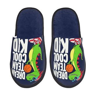 Generic Fourrure Pantoufles Joueur De Basket-Ball Dinosaure Peluche Pantoufles DH&ocirc;tel Antid&eacute;rapant Chaussons Pour Int&eacute;rieur Spa Invit&eacute; M