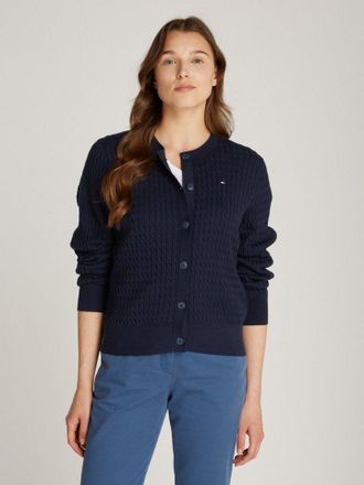 Tommy Hilfiger Strickjacke mit Zopfstrickmuster