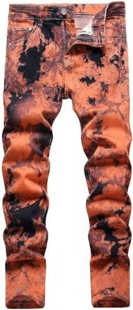 Generic Jean Homme Jean Homme Regular Jeans Homme Confortable Classique Stretch D&eacute;lave Caract&egrave;re Coupe Slim Droite - Confort &Eacute;lastique Et Silhouette &Eacute;lanc&eacute;e A