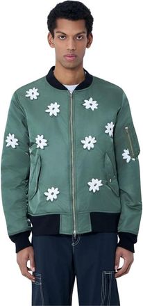 Noma t.d. Noma t.d., Homme, Vestes, Vert, Taille: L Veste Bomber Brod&eacute;e
