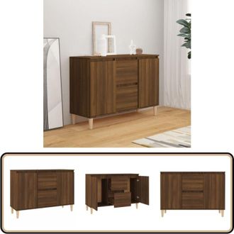 vidaXL Buffet Chêne marron 101x35x70 cm Bois dingénierie - Buffet - Meuble De Rangement - Commode - Mobilier - Chambre