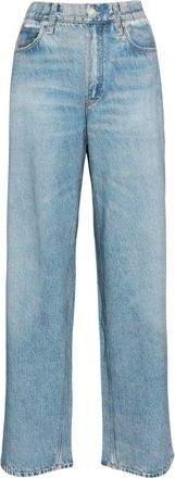 Rag & Bone Gerade Hose mit Jeans-Print - Blau