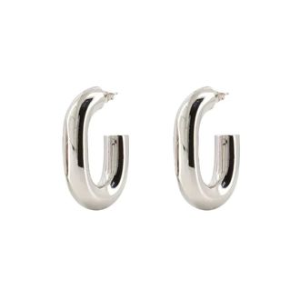 Paco Rabanne unisex, Accessoires, Gris, Taille: ONE Size Boucles doreilles en tissu et laiton