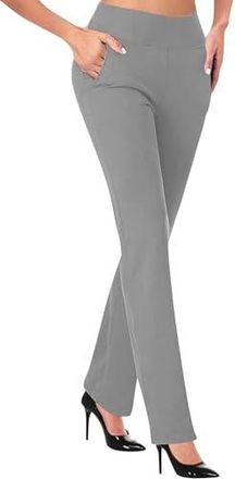 Generic Pantalon de yoga pour femme, pantalon dentra&icirc;nement, legging de sport taille haute, pantalon de yoga pour femme, beige, XXL