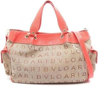 Bulgari Pre-owned Sac 2-en-1 en toile et cuir Logo Mania - Femme - Pre-owned - Beige - Taille: ONE Size