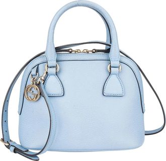 Gucci Crossbody Bags - Gucci Blue Leather GG Handbag - Gr. unisize - in Blau - f&uuml;r Damen
