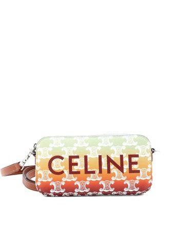 Celine sac &agrave; bandouli&egrave;re Horizontal Pouch Logo Triomphe - Multicolore