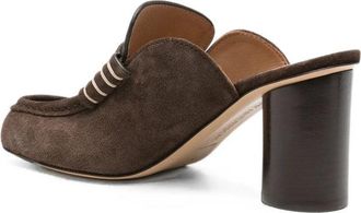 J.W.Anderson Suede Loafer Mule - Brown