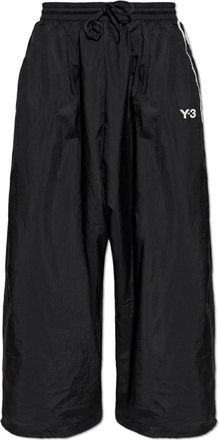Yohji Yamamoto unisex, Pantalons, Noir, Taille: XL Raw Edge 3 Stripes Wide Pants