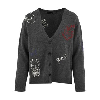 Zadig&Voltaire Mirkaz Ws West Graph Cardigan - - Knitwear - Damen - Grau - M
