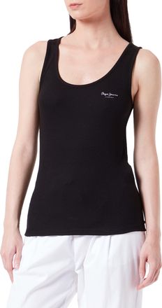 Pepe Jeans London Damen Duni N T Shirt, 999 Schwarz, S EU