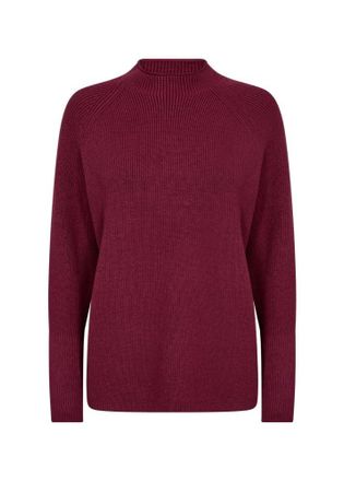 Soyaconcept Damen Pullover SC-Kanita, Strickpullover, Stehkragen, Dark Red, XXL