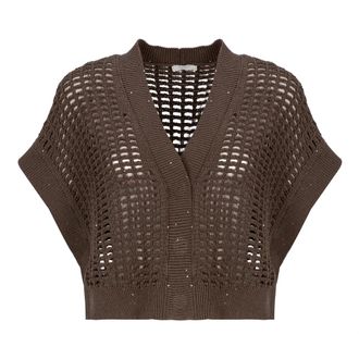 PESERICO Damen, Strickwaren, Braun, XLGr&ouml;&szlig;e