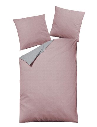 jilda-tex Biber Bettw&auml;sche Made IN Germany Melange 135x200 cm + 80x80 cm 100% Baumwolle Feinbiberbettw&auml;sche Edel-Flanell Verschiedene Gr&ouml;&szlig;en/Farben (Uni Hellgra