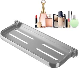 Generic Faltbares, zusammenklappbares Wandregal, schwebende Regale f&uuml;r Badezimmer, zusammenklappbares Wandregal aus Aluminium, schwimmende Lagerorganisation, 