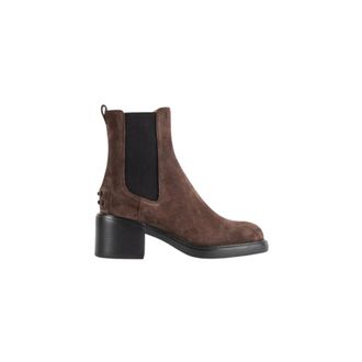 Tod's Femme, Chaussures, Brun, Taille: 37 1/2 EU Bottines en Daim Marron