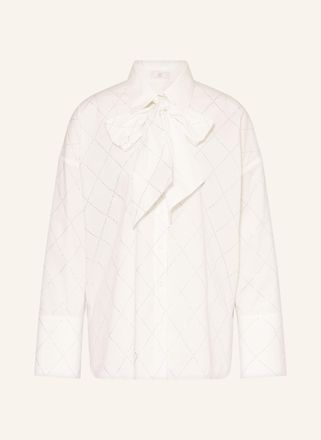 Riani Riani Schluppenbluse Mit Schmucksteinen weiss
