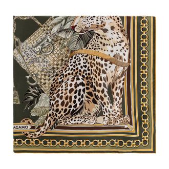 Ferragamo Felindra Seidenschal - - Accessories - Damen - Gr&uuml;n - ONE SIZE