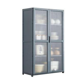 Generic Schmaler Aufbewahrungswagen, Doppelt&uuml;riger Wagen Mit Schmalem Spalt, Organizer-Schrank Mit Transparenter Schrankt&uuml;r, for Schmale W&auml;schebereiche Im Bad