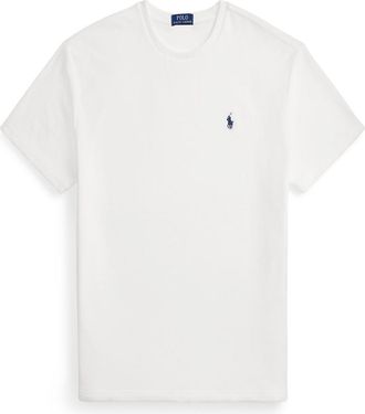 Ralph Lauren Elastisches Frottee-T-Shirt mit kleiner Pony-Stickerei, Classic Fit in