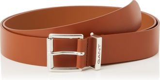 GANT Herren Logo Leather Belt Gürtel, Syrup Brown, 110