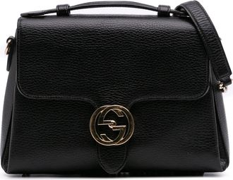 Gucci Hobo Bags - Small Dollar Calf Interlocking G Satchel - Gr. unisize - in Schwarz - für Damen