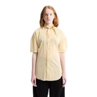 Christophe Lemaire Femme, Blouses et Chemises, Jaune, Taille: 36 FR Veste Courte &agrave; Deux Poches