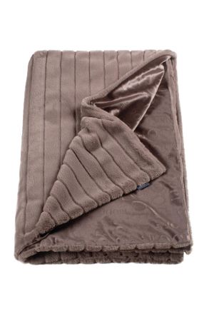 Joop Felldecke Glam, Braun, Schlamm, Fango, Textil, Uni, 130x170 cm, pflegeleicht, Wohntextilien, Decken, Felldecken