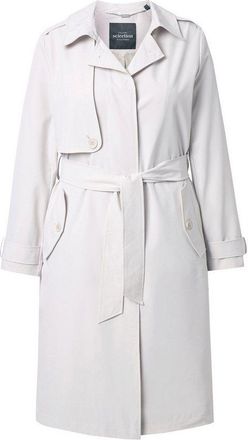 Ulla Popken Outdoorjacke Trenchcoat A-Linie Hemdkragen G&uuml;rtel Satinfutter