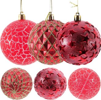 NUOBESTY 12st&uuml;cke Weihnachtskugeln Mit Glitzer H&auml;ngende Christbaumschmuck Aus Weihnachtskugeldekoration F&uuml;r Baum Weihnachtsartikel