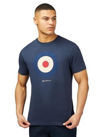 Ben Sherman T-shirt &agrave; manches courtes Signature Target pour homme Coupe classique, bleu marine, M