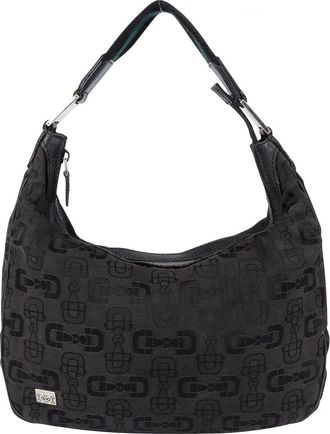 Gucci Crossbody Bags - Gucci Horsebit Monogram Hobo Bag - Gr. unisize - in Schwarz - f&uuml;r Damen