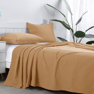 Generic AR Ware Bettlaken für King-Size-Bett, 100 % ägyptische Baumwolle, Fadenzahl 300, atmungsaktiv und lichtbeständig, bügelfrei, Hotelqualität, 230 x 255 