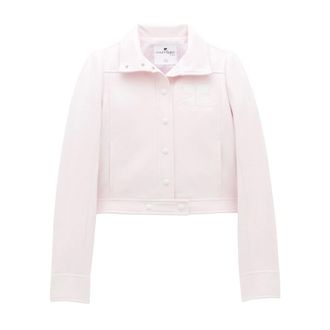 Courr&egrave;ges Femme, Vestes, Rose, Taille: 38 FR Reedition Vinyl Jacket
