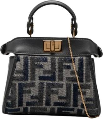 Fendi Pre-owned Nano Peekaboo - Femme - Pre-owned - Gris - Taille: ONE Size
