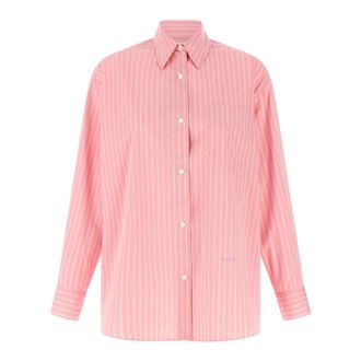 Marni Femme, Blouses et Chemises, Rose, Taille: 32 FR Chemise en popeline ray&eacute;e