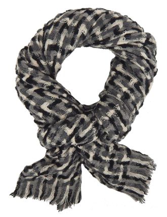 Ella Jonte Damenschal grau schwarz kuschelweicher Schal Herbst Winterschal