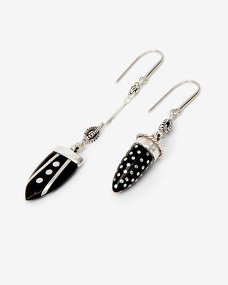 Isabel Marant Boucle DOreille Cala - Femme - Noir Et Argent&eacute; - - Isabel Marant