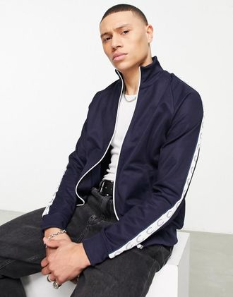 Fred Perry Veste de surv&ecirc;tement avec bandes - Bleu